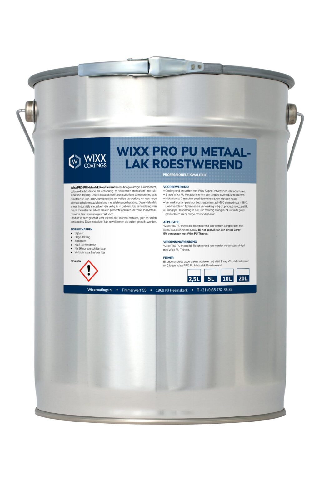 Wixx PRO PU Metaallak Roestwerend - Order today at Wixx Coatings
