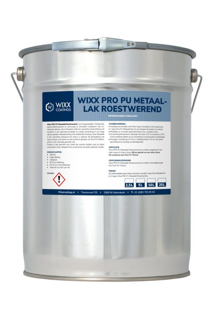 Wixx PRO PU Metaallak Roestwerend - Order today at Wixx Coatings