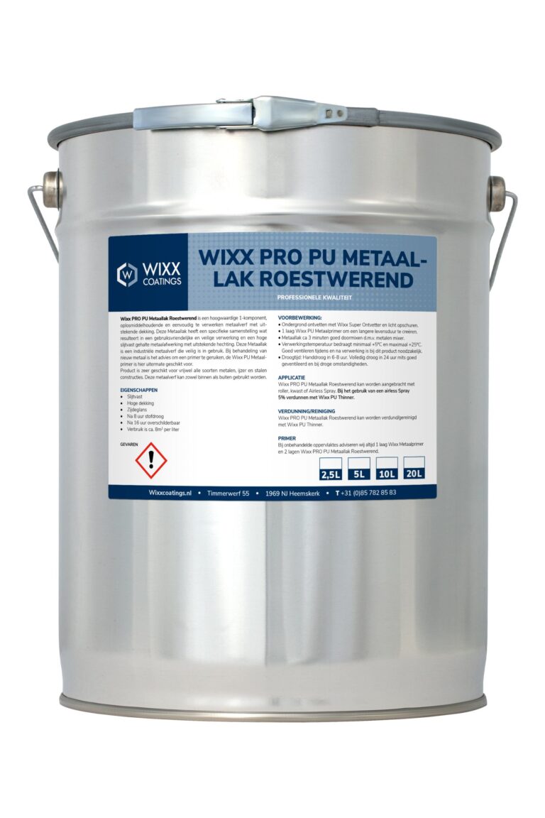 Wixx PRO PU Metaallak Roestwerend - Order today at Wixx Coatings